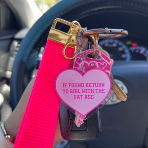 Return to Fat Ass Keychain Acrylic Keychain Baddie Keychain - Etsy