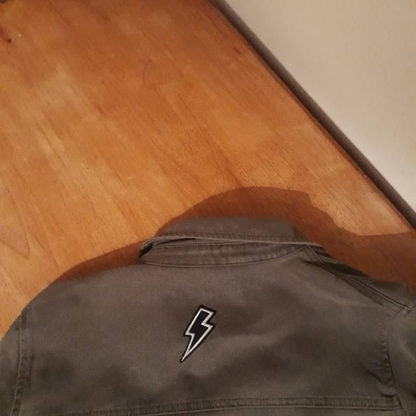 Thunderbolt Iron-on Patch, Lightning Bolt Badge, DIY Embroidery ...