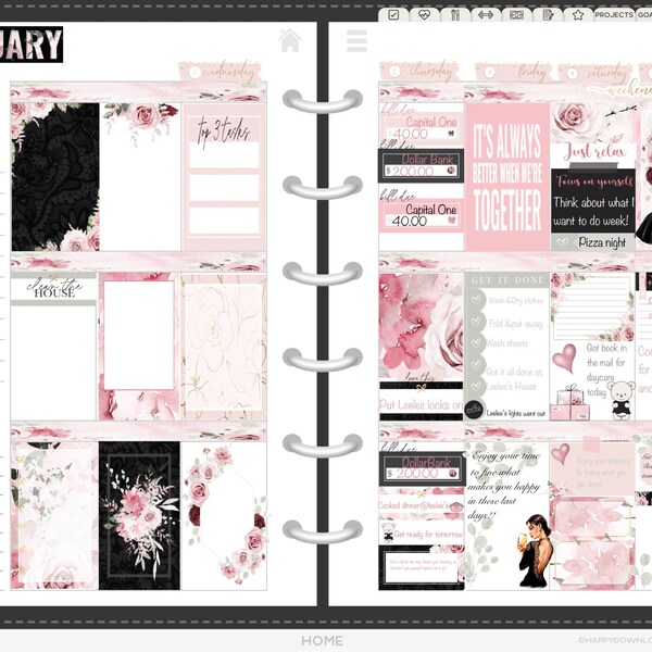 Digital Bullet Journal Weekly Layout Inserts Goodnotes Planner ...