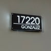 Custom Illuminated LED House Sign Modern , LED House Number, Vertical ...