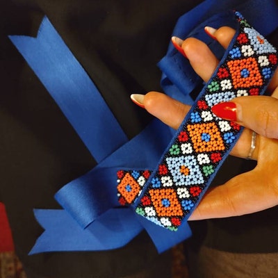 White Ukraine Necklace Hutsul Brass Cross Necklace Zgarda - Etsy