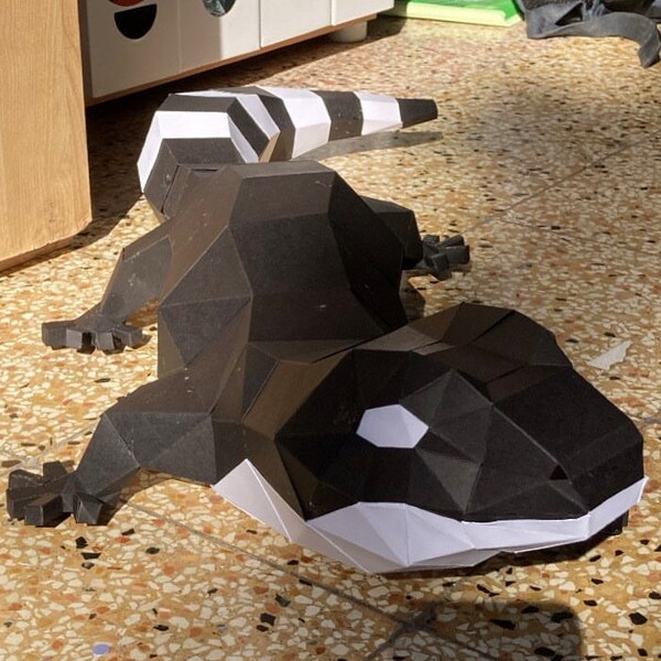 Leopard Gecko Paper Craft, Digital Template, Origami, PDF Download DIY ...