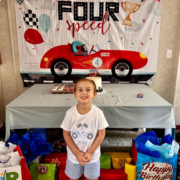 Embroidered Race Car Shirt,toddler Car Outfit,personalized Racing ...