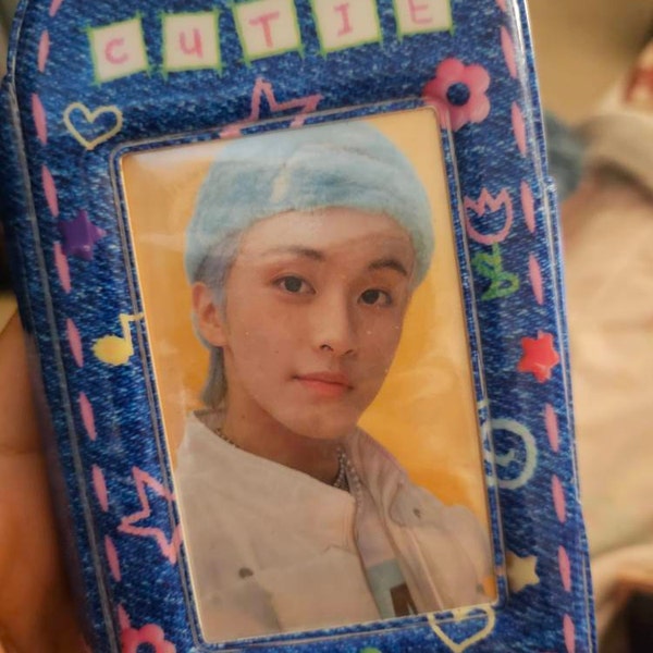 Denim Mini Kpop Photocard Binder, Mini Collect Book, Cute Gifts, Korean ...