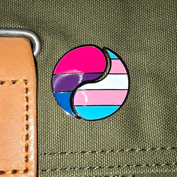 Progress Pride Bar Pin Subtle LGBT Accessory Minimalist Enamel Badge ...