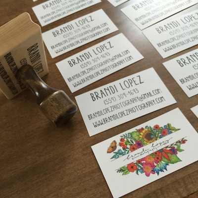Business Card Stamp Custom Business Cards or Etsy Shop Stamp, Custom ...