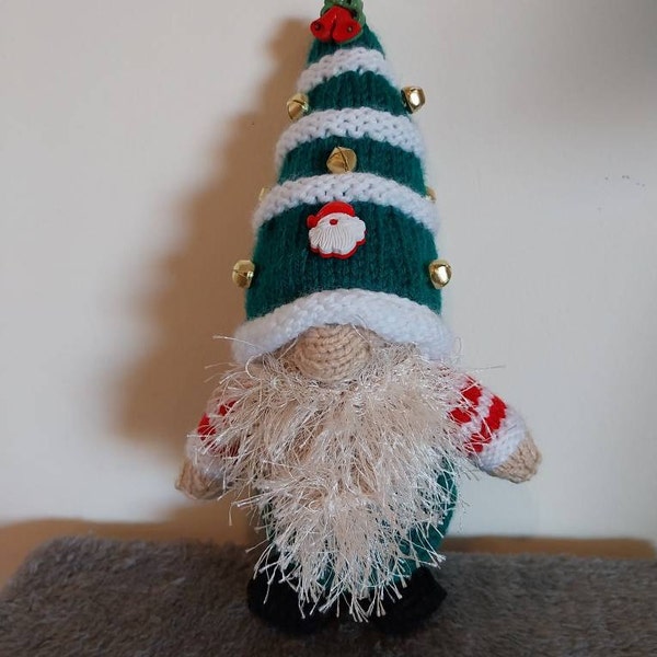 PDF Knitting Pattern Santa Tree Hat Gonk Christmas Gnome Toy Ornament ...