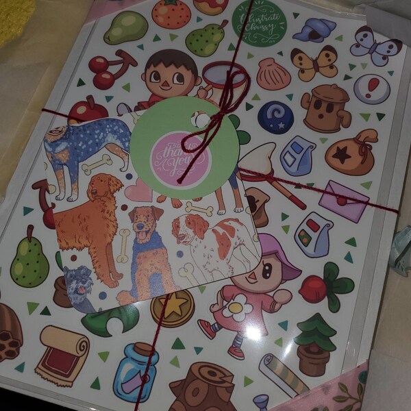 Animal Crossing Stickers - Cute Sticker Sheet - Happy Stickers - Video ...