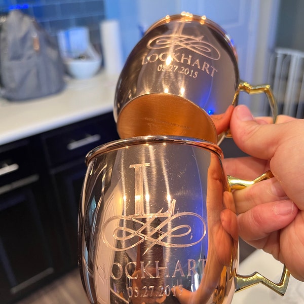 Personalized Moscow Mule Mug, Initial and Name Cup, Custom Cocktail Cup ...