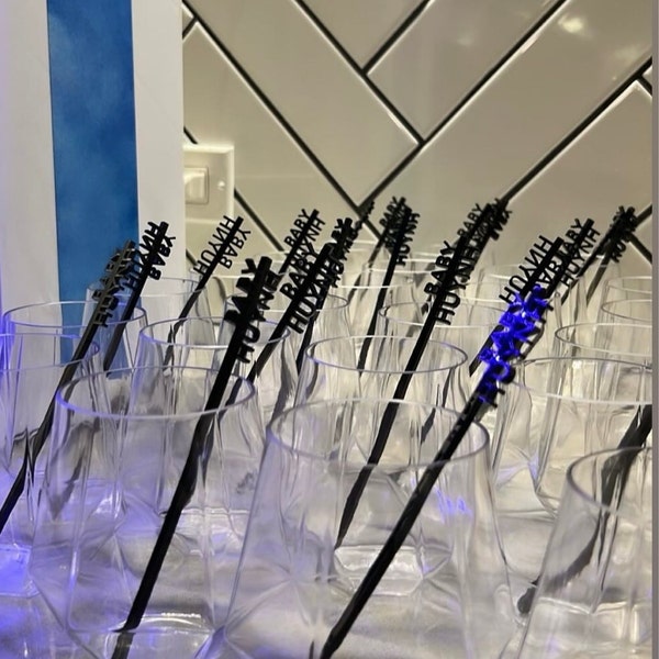 CUSTOM Drink Stirrers Personalized Drink Stirrers Laser Cut Party Decor ...