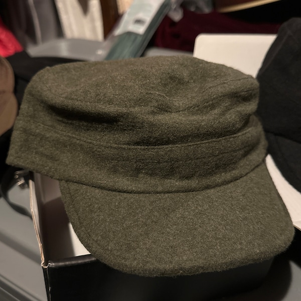 Brown Winter Cadet Cap, Wool Army Style Hat, Brown Military Cap, Camper ...