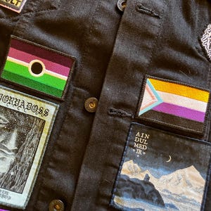 Transgender Flag Embroidered Patch LGBT Trans Pride Hook and Loop, Iron ...