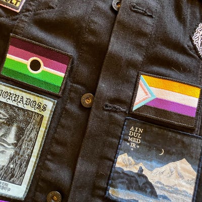 Pansexual Flag Embroidered Patch LGBT Pan Panromantic Hook and Loop ...