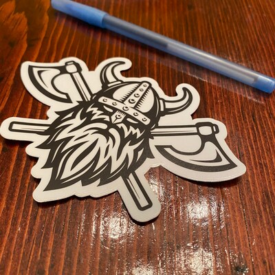 Viking Warrior Vinyl Decal, Nordic Decals, Old Norse Bumper Sticker ...