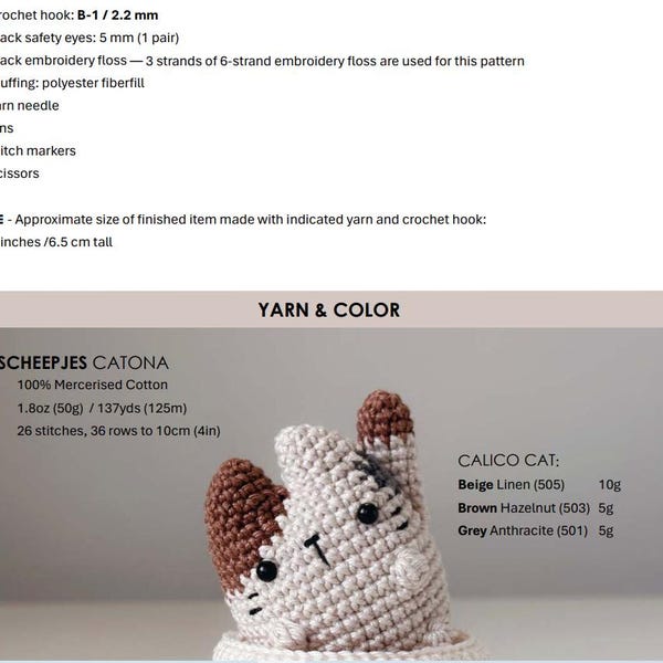 Crochet Pattern Catloaf in the Box Calico Bicolor Cat Amigurumi PDF Digital Download ENG - Etsy