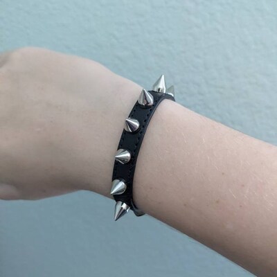 Studded Star Bracelet Studded Genuine Leather Star Buckle Bracelet Star ...