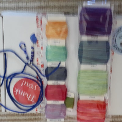 Hand Dyed Embroidery Thread, Set of 10 Colours, Variegated Threads ...