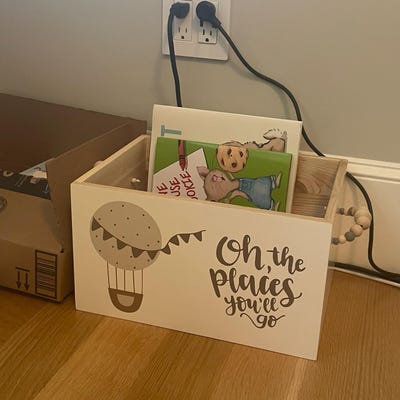 Once Upon a Time Book Box, Nursery Decor, Book Bin, Baby Gift, Toy Box ...