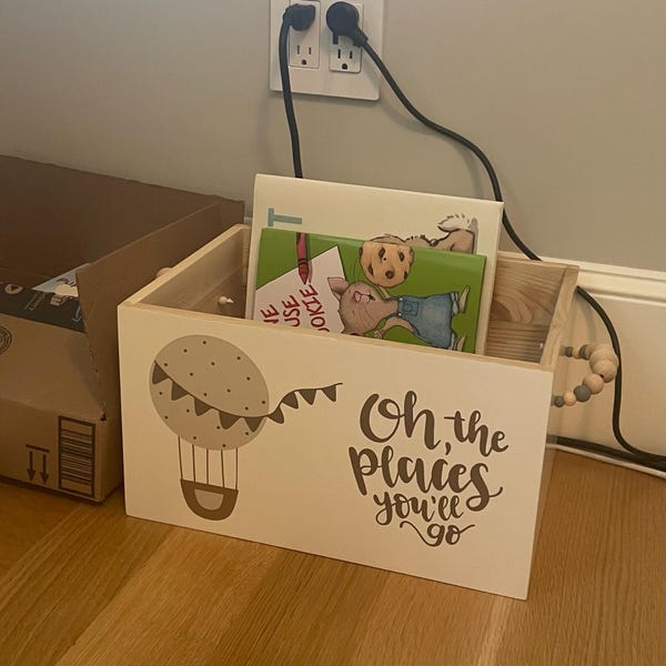 Once Upon a Time Book Box, Nursery Decor, Book Bin, Baby Gift, Toy Box ...