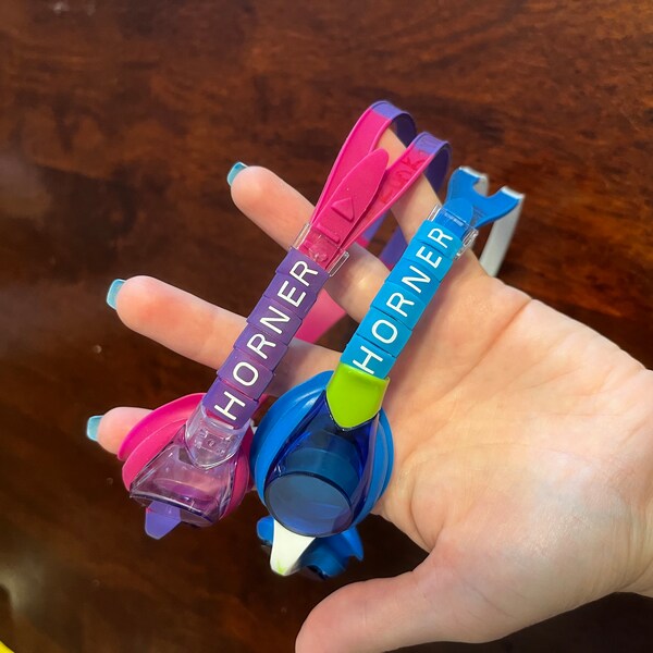 A Letter Tile - Swim Goggle Accessory - Etsy