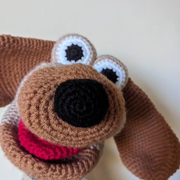 Crochet Pattern for a Dog Hand Puppet, Amigurumi Puppy Puppet Pattern ...