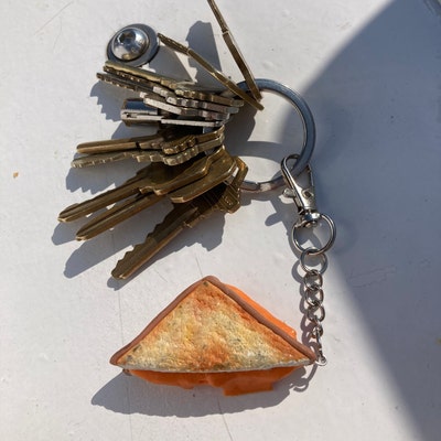 Grilled Cheese Key Chain - Etsy