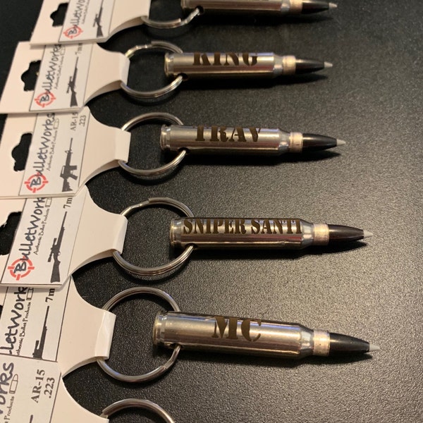 AR-15 Bullet Keychains Custom Engraved Gifts for Him gifts for Her ...