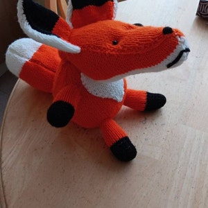 Animal Toy Knitting Pattern - Cute Fox Patons Wool Blend DK Instant ...