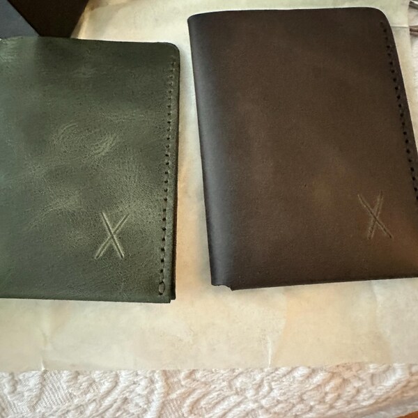 Leather Card Holder With Sliding Mechanism, Minimalist Design - Etsy