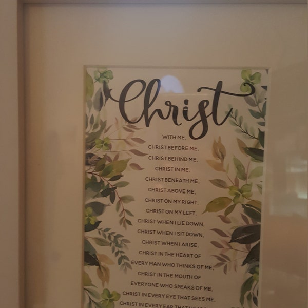 8x10, 5x7 St Patrick's Breastplate Prayer Print St Patricks Prayer ...