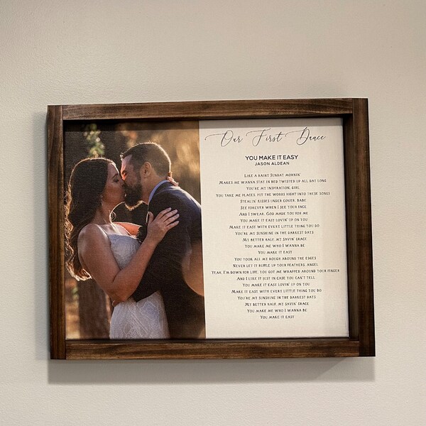 Our First Dance - Custom Handmade Framed First Dance Print on Canvas ...
