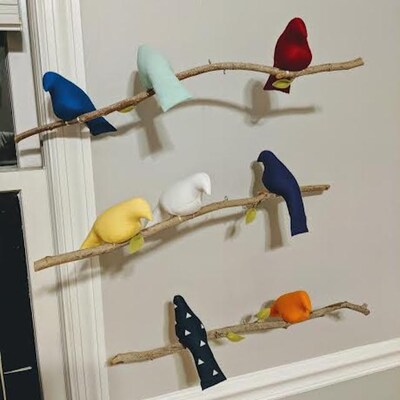Custom Bird Mobile Choose Your Colors Baby Crib Mobile Bird Nursery ...