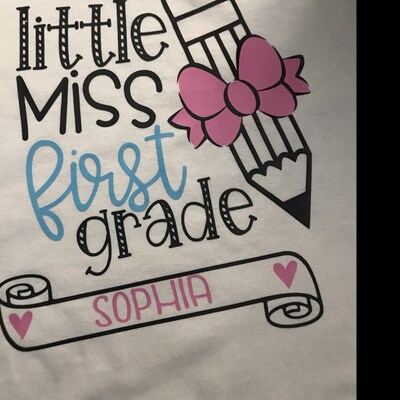 Back to School, Little Miss 1st Grade SVG, School Cut File, School ...