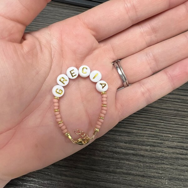 Baby Name Bracelet | Baby Girl Bracelet | Newborn Name Bracelet | Mommy ...