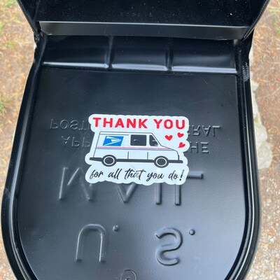 USPS Thank You Mailbox Sticker, Mailbox Decor, Peel and Stick Sticker ...