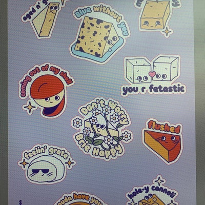 Bread & Pastry Stickers DIGITAL DOWNLOAD 12 Unique Designs Cute ...