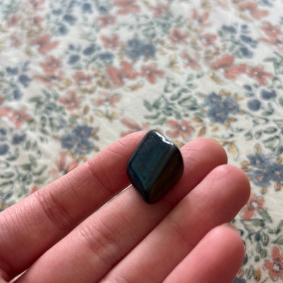 K2 Stone azurite in Quartz Oval Palm Stone 2 3 Polished Blue K2 Crystal ...