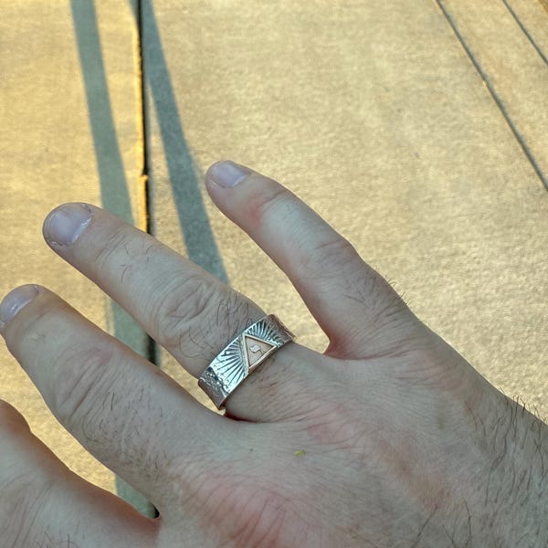 Civil War Ring With Old Symbols - Etsy