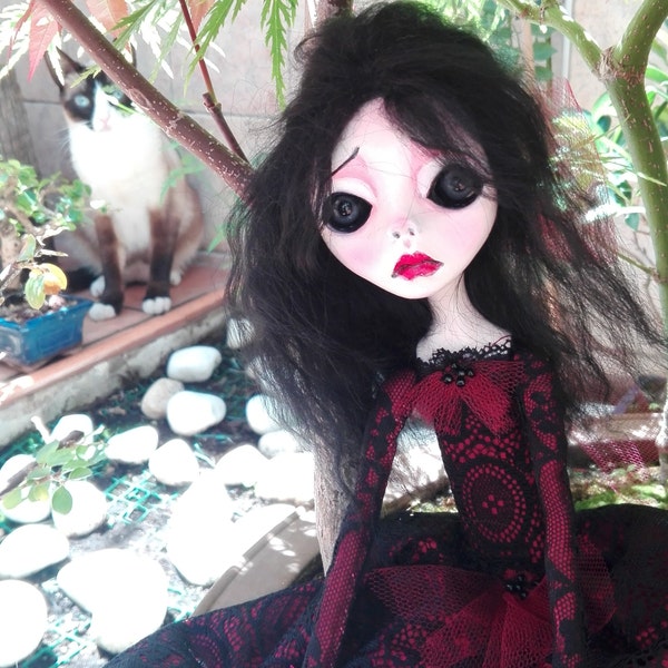 Goth Creepy Handmade Figurative Sculpture Unique Dark Gothic Sad ...