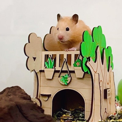 Custom Hamster Hideout/ Hamster Treehouse With Level/ Hamster Castle ...