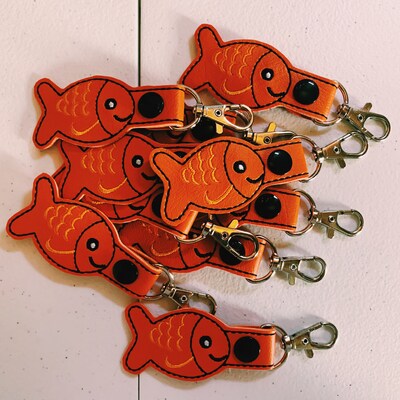 Fish Keychain, Fish Key Chain, Fish Keyring, Fish Keyfob, Fish Snap Tab ...