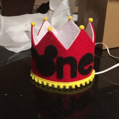Boys 1st Birthday Mouse Crown Boys First Birthday Mouse Felt - Etsy