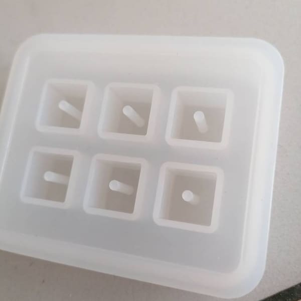 Silicone Mold for Resin Jewelry Beads Flat Square Rhombus Beads Resin ...