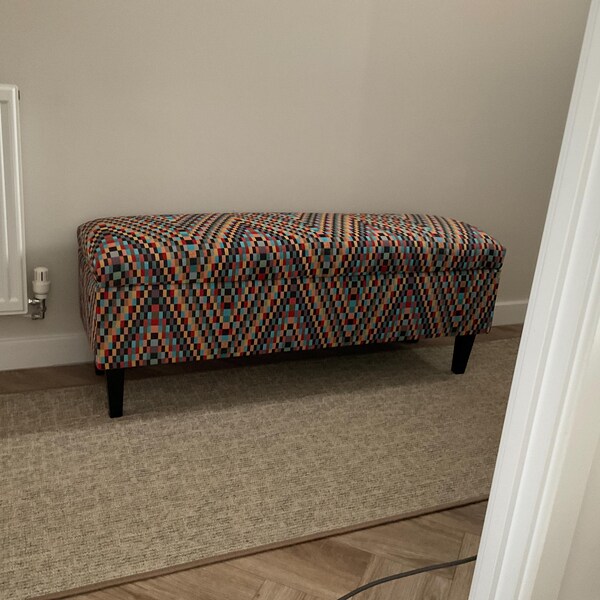 Chesterfield Maroon Seat,hallway Bench, Shoe Ottoman, Deep Chesterfiled ...