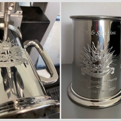 Large Pewter and Copper Quaich Whisky Tasting Bowl Loving Cup Burns ...