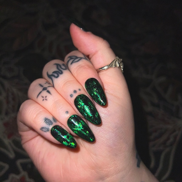 Blood Splattered French Manicure Press on Nails Gothic Press on Nails ...