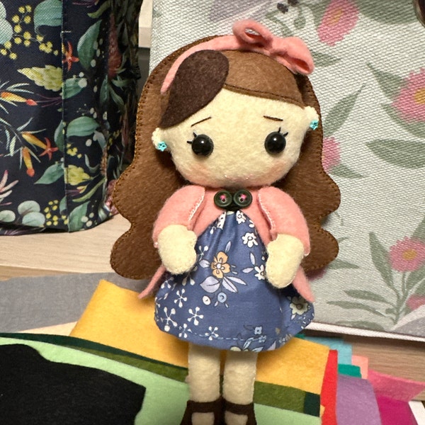Felt Rag Doll Hand Sewing PATTERN & Tutorial - Etsy