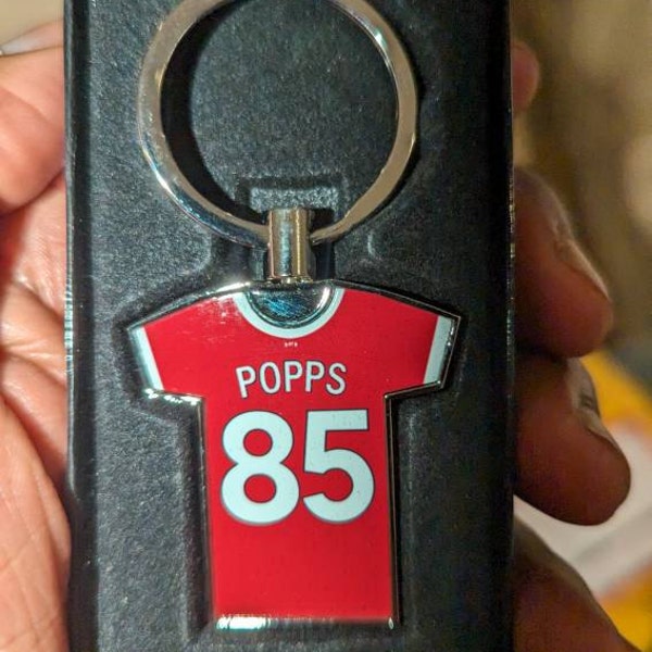 Fathers Day Personalised Football Shirt Keyring - Dad Keyring, Any Name ...