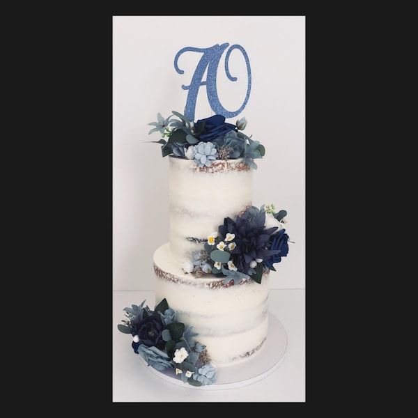 20 Cake Topper, 20th Birthday Cake Topper, Glitter Topper, Twenty ...