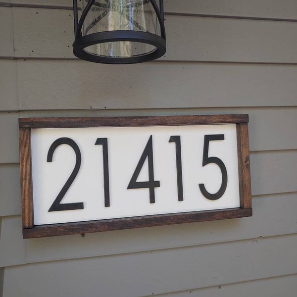 4 Number Farmhouse Style House Number Sign, House Number Sign,number ...